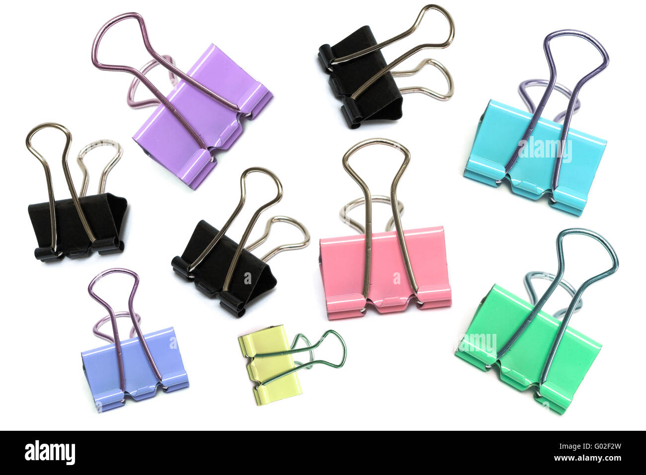 document clip/clamp isolated on white background Stock Photo - Alamy