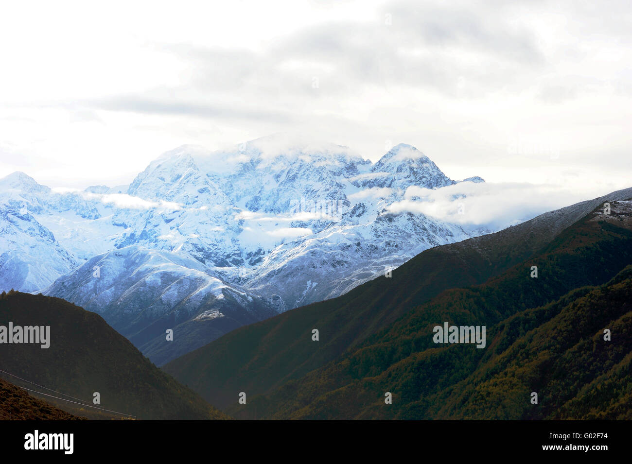 snow Mountain landscape Stock Photo - Alamy