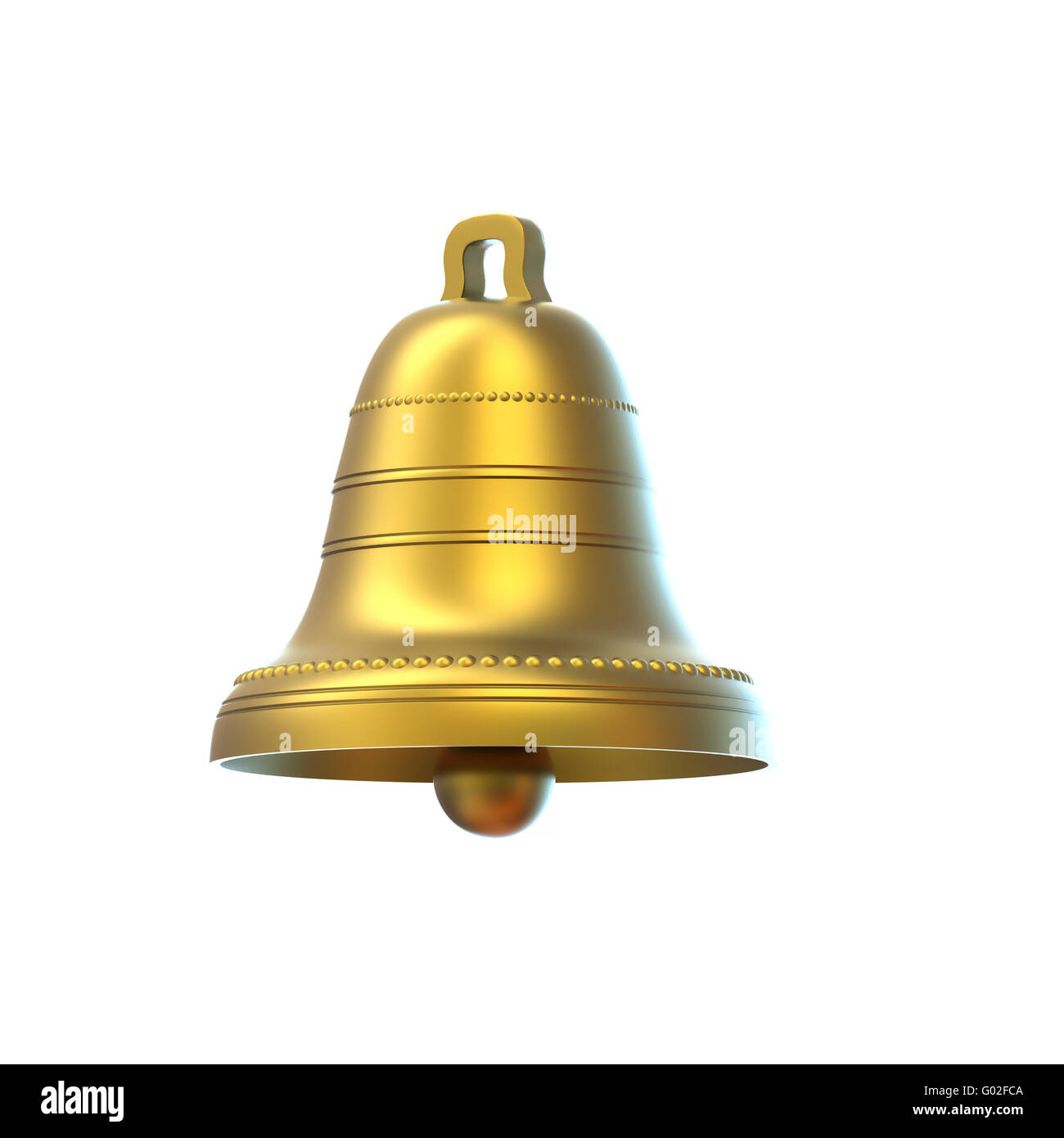 Golden easter bell isolated on white background Stock Photo - Alamy