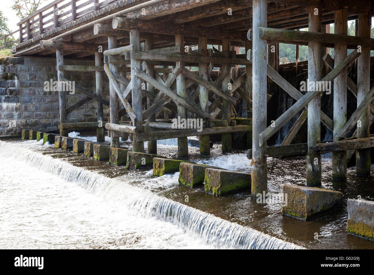 old wooden bridge Stock Photo - Alamy
