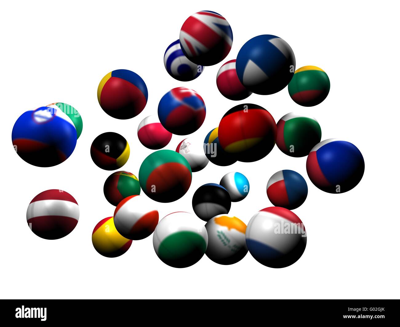 Balls flags countries europe hi-res stock photography and images - Alamy