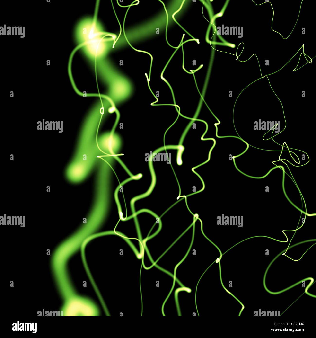 bright green neon lines background in perspective Stock Photo - Alamy