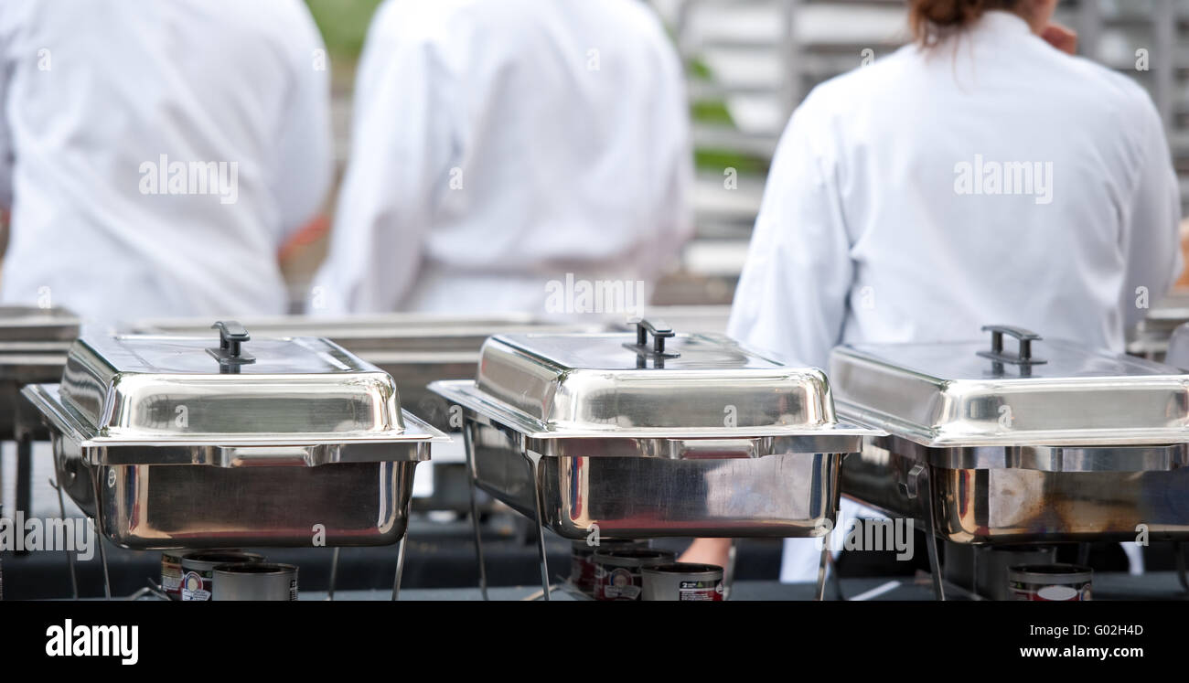 chefs standing in front of their prepared dishes Stock Photo - Alamy