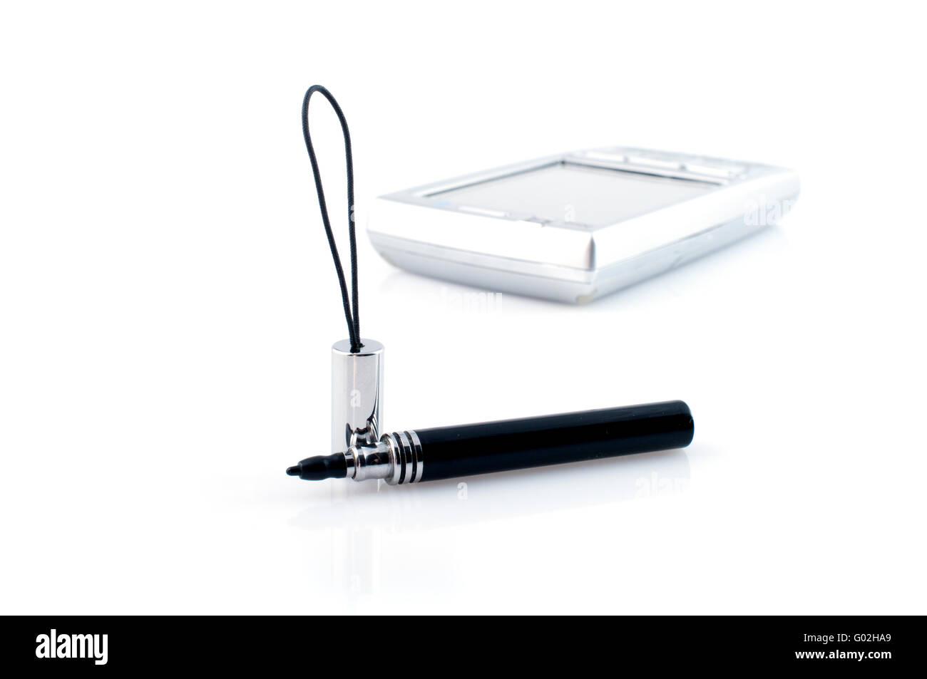 Stylus and PDA communicator isolated on white Stock Photo - Alamy