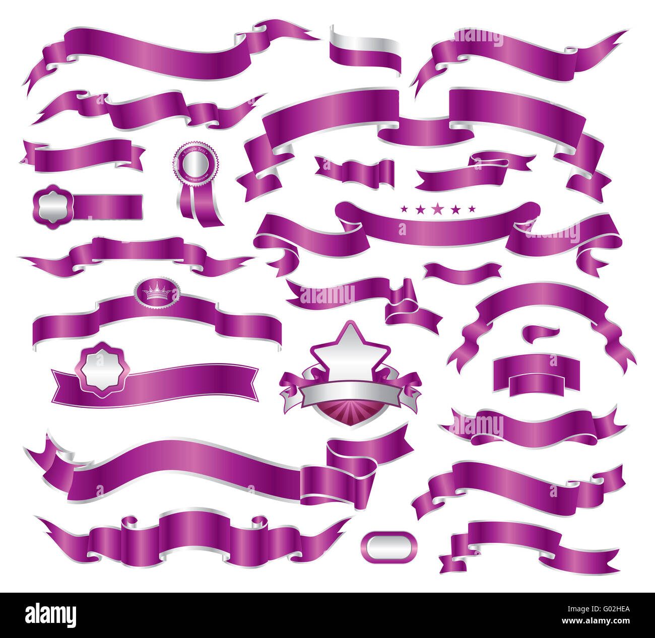 Set of ribbons Stock Photo - Alamy