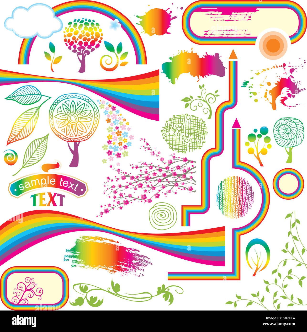 Set of design elements Stock Photo - Alamy