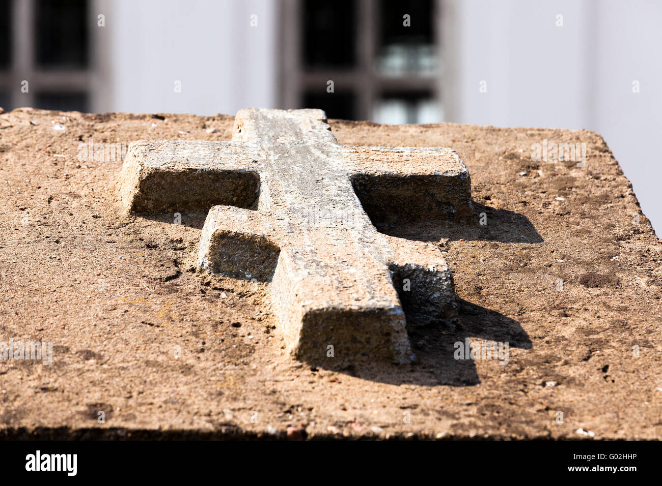 Orthodox stone cross Stock Photo - Alamy