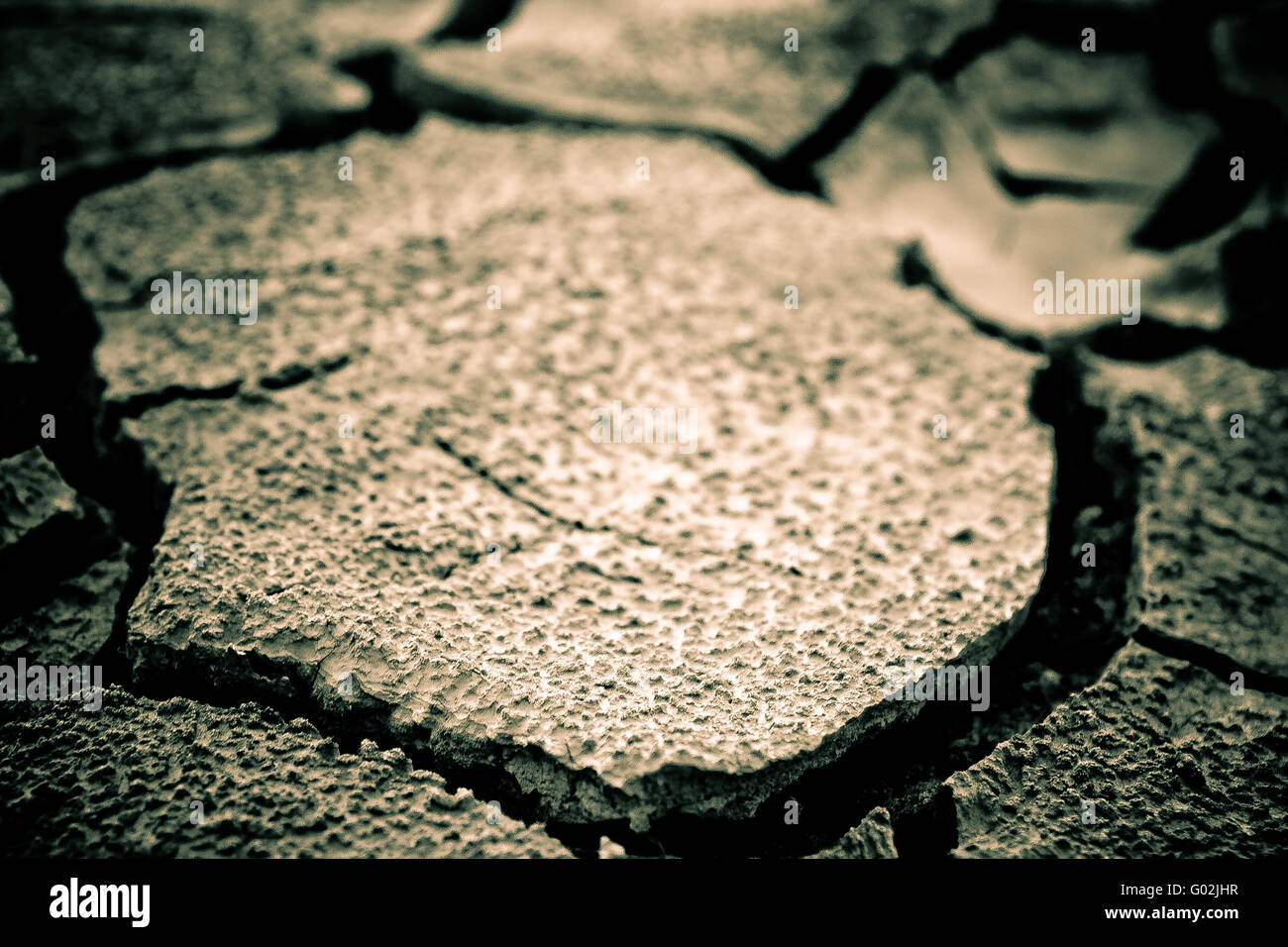 The soil in the fissures appeared on the long-term heat Stock Photo - Alamy