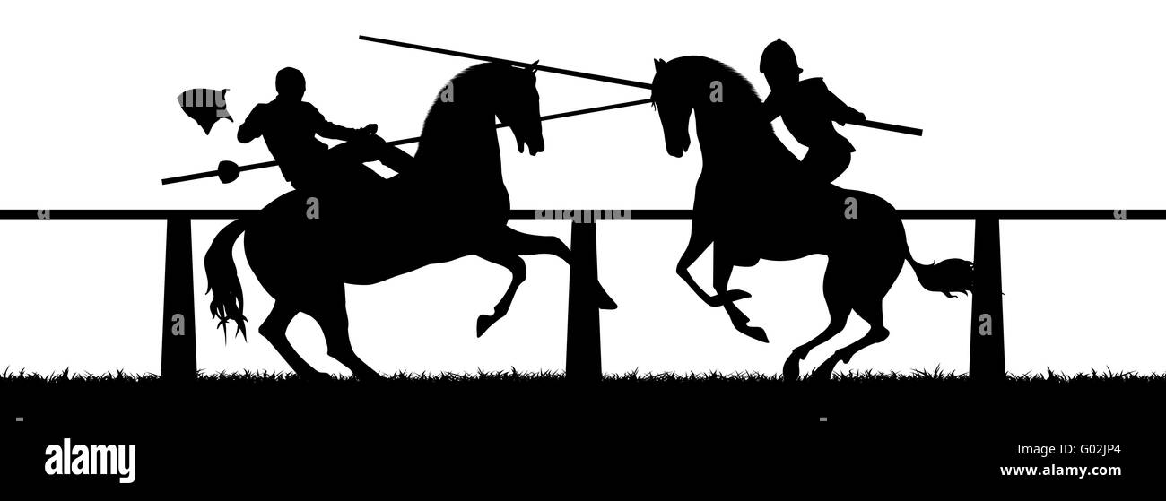 Jousting display medieval Black and White Stock Photos & Images - Alamy