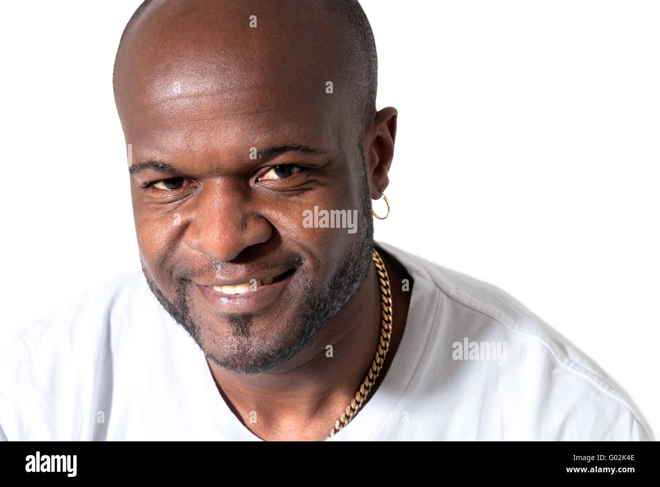 Black men smiling on white background Stock Photo - Alamy