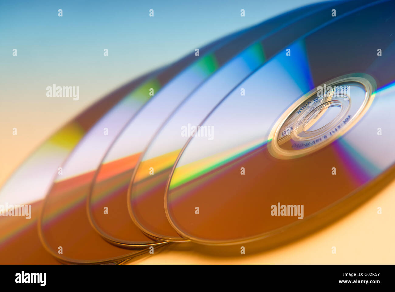 Dvd´s on a light colour background. Limited DOF Stock Photo - Alamy