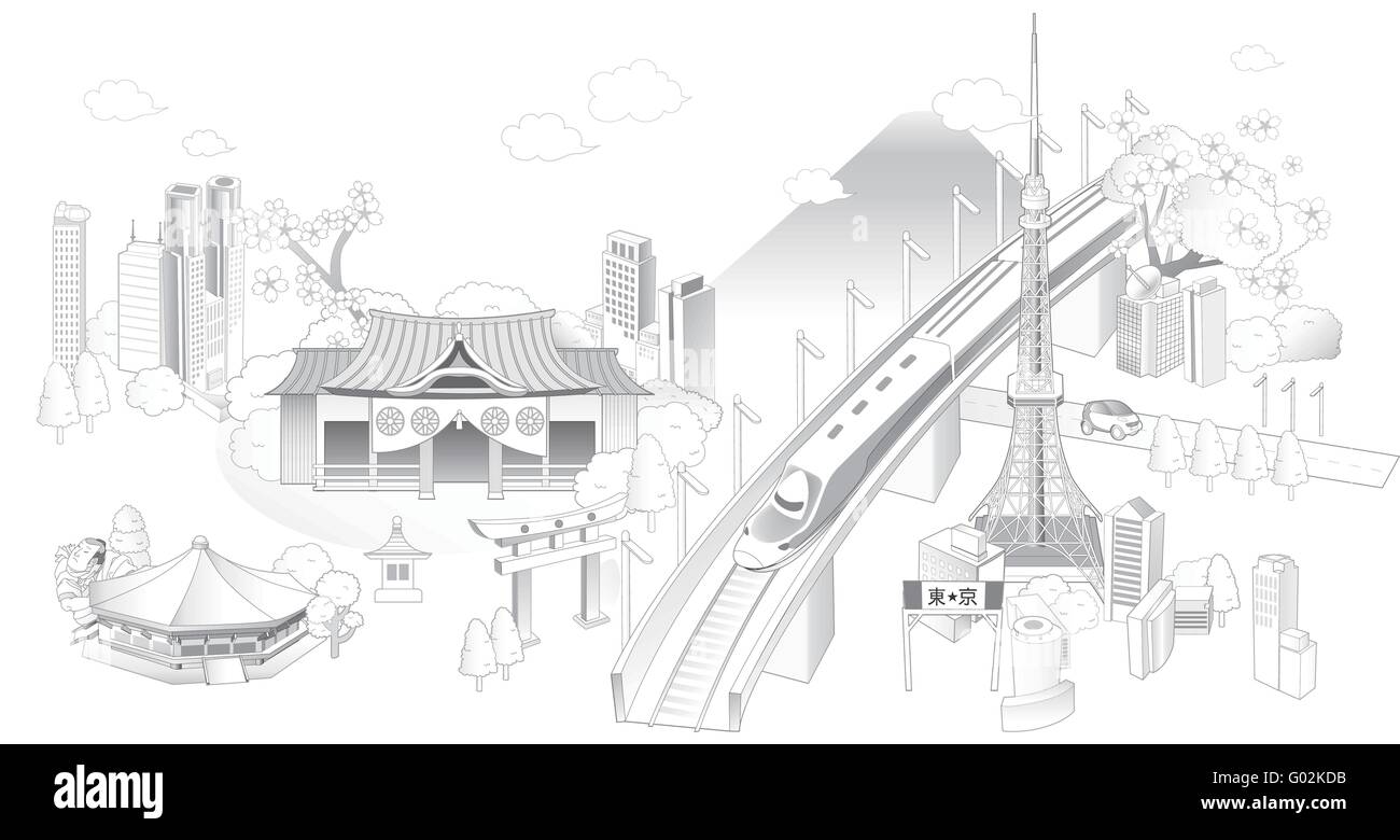 Line City - Mono Stock Vector Image & Art - Alamy