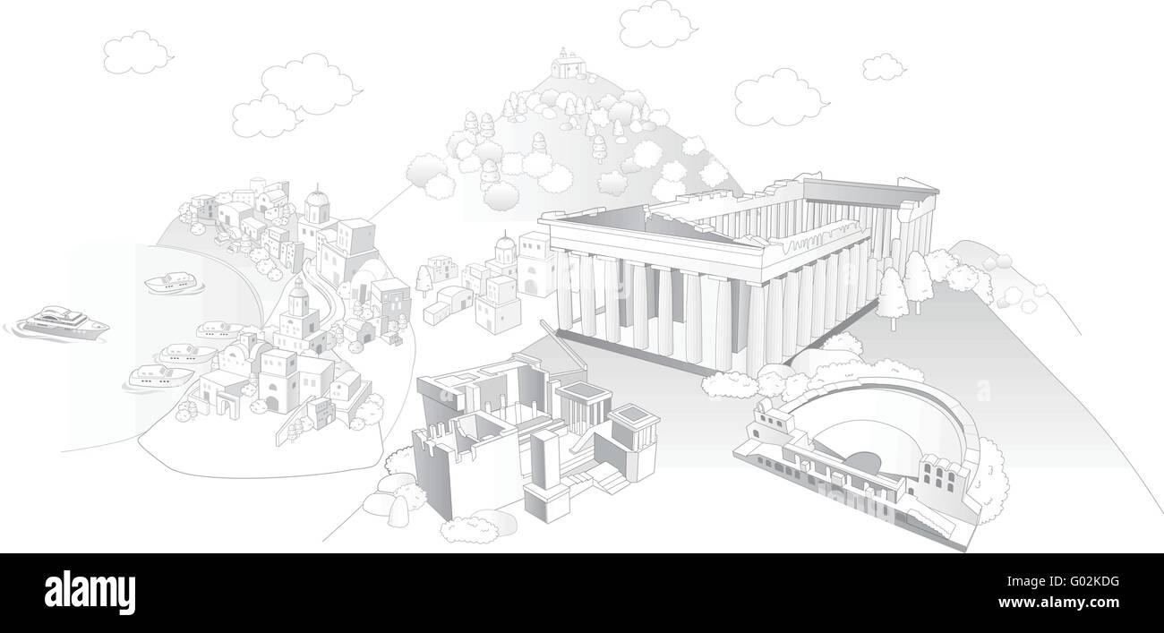 Mono town Stock Vector Images - Alamy