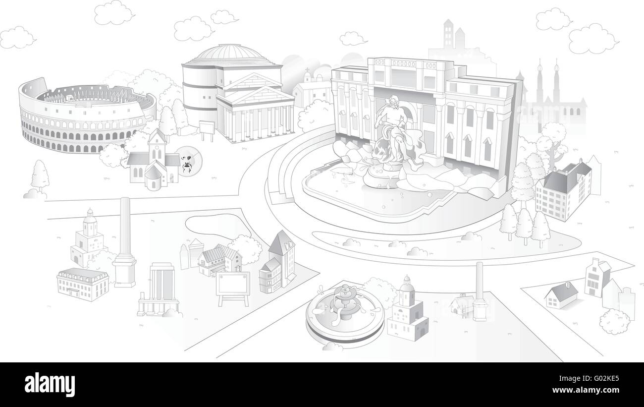 Mono town Stock Vector Images - Alamy