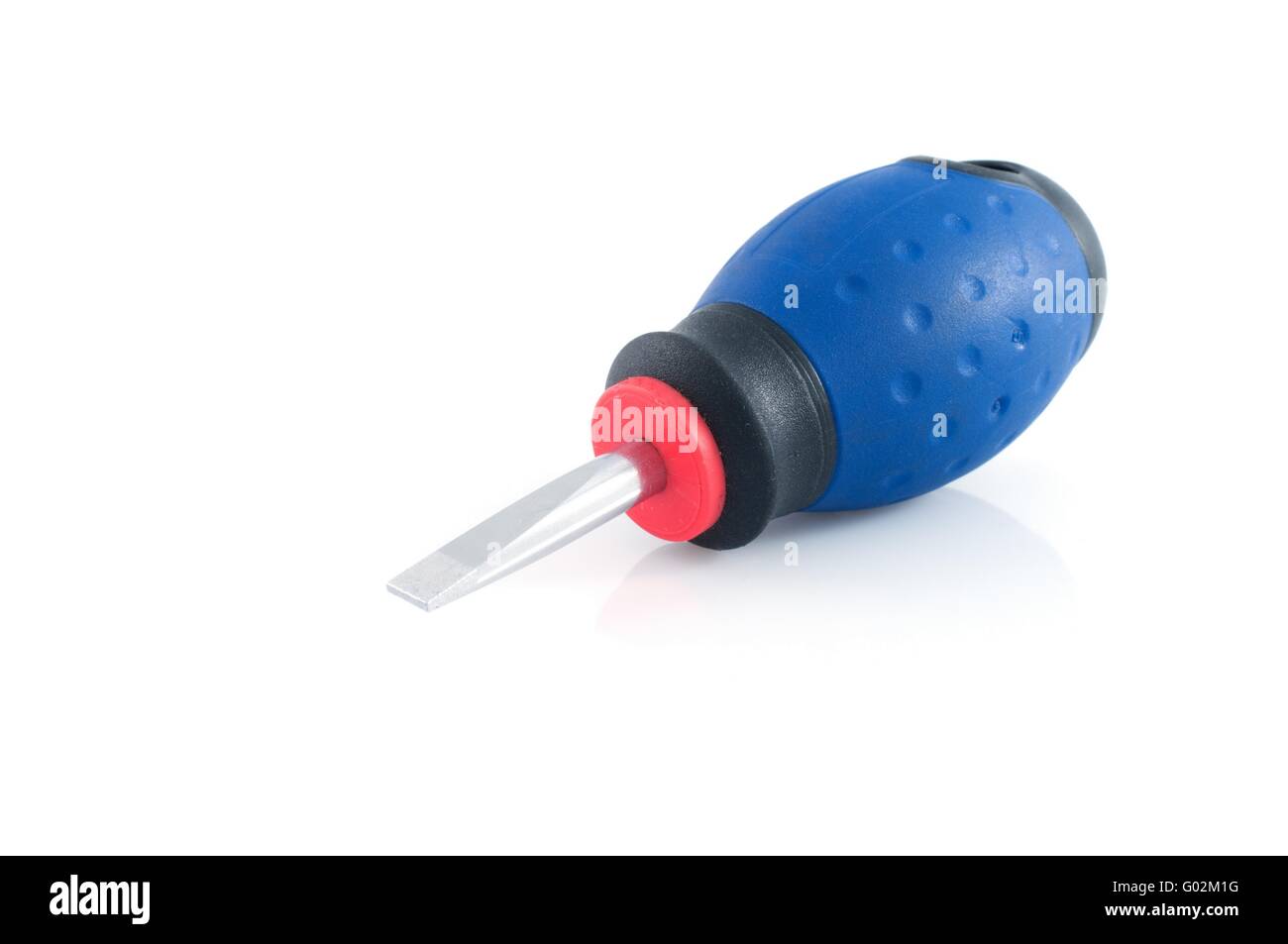A blue screwdriver isolated on a white background Stock Photo - Alamy