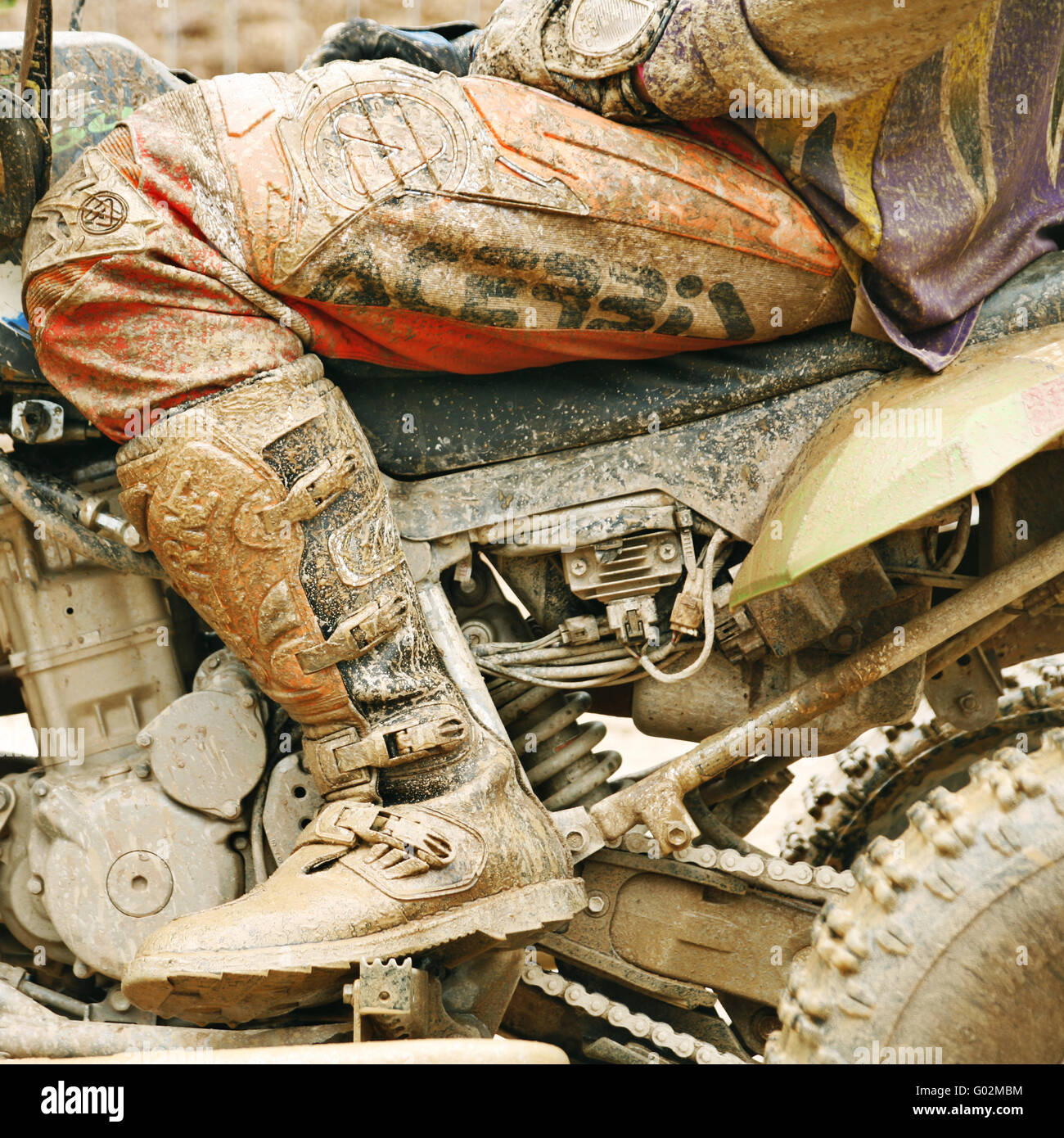 Dirty motorcycle boots hi-res stock photography and images - Alamy