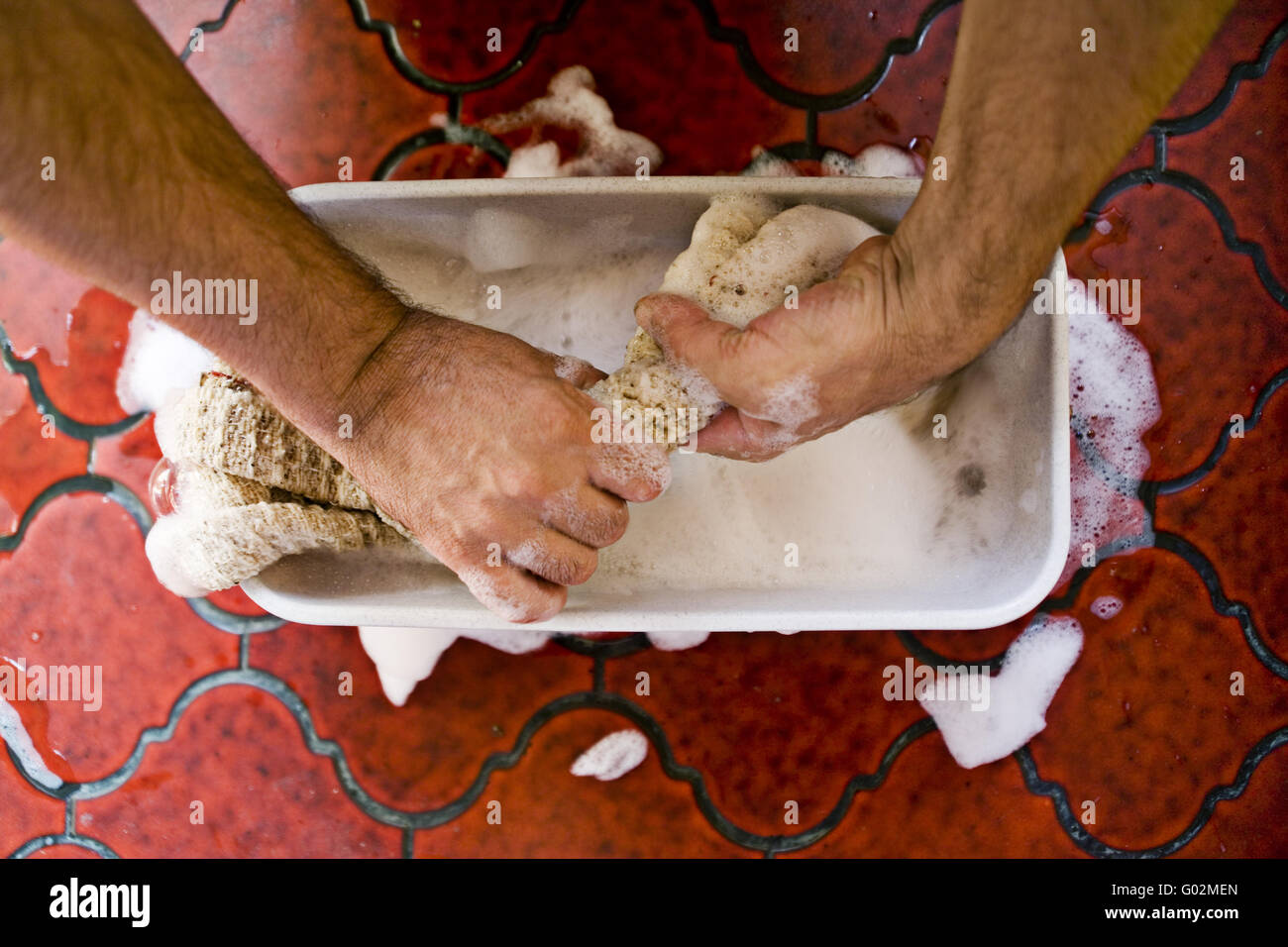 House man by the housework Stock Photo - Alamy
