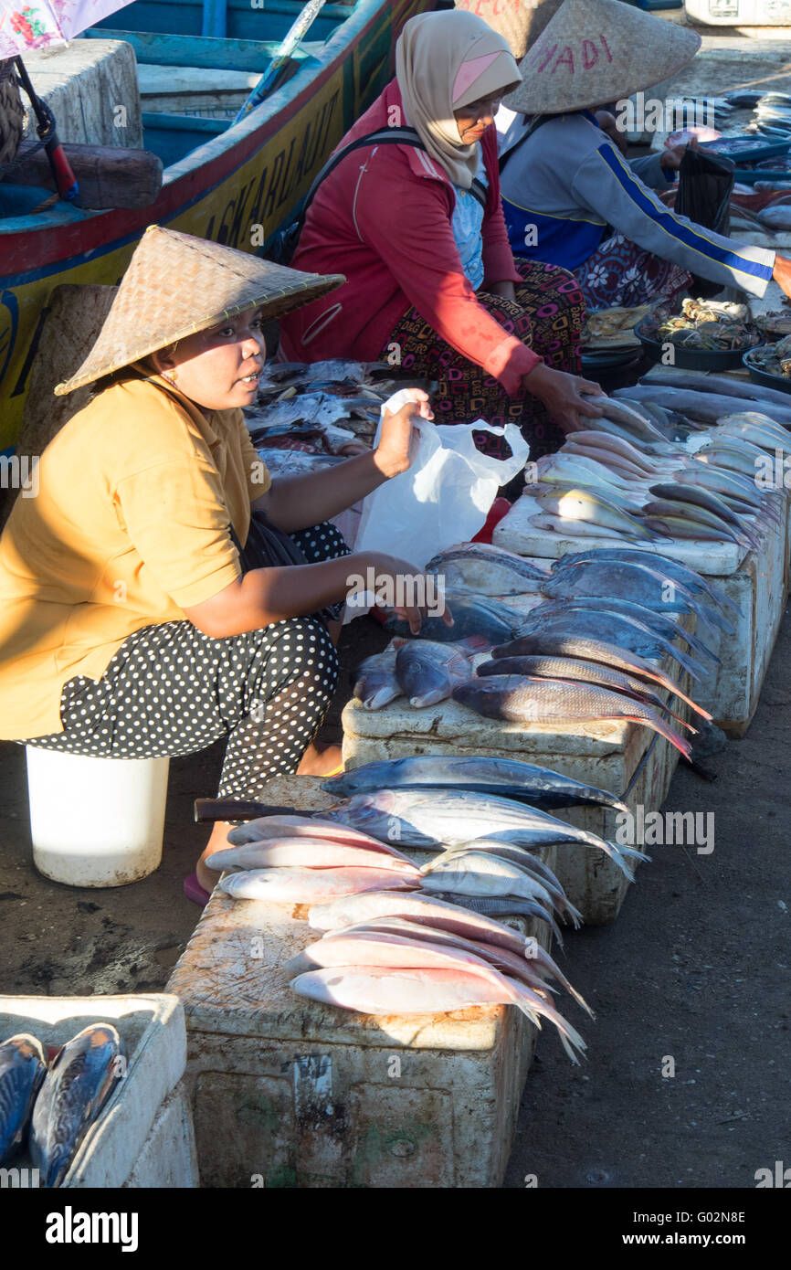 Women vendors at Jimbaran Seafood Markets, Bali Stock Photo - Alamy