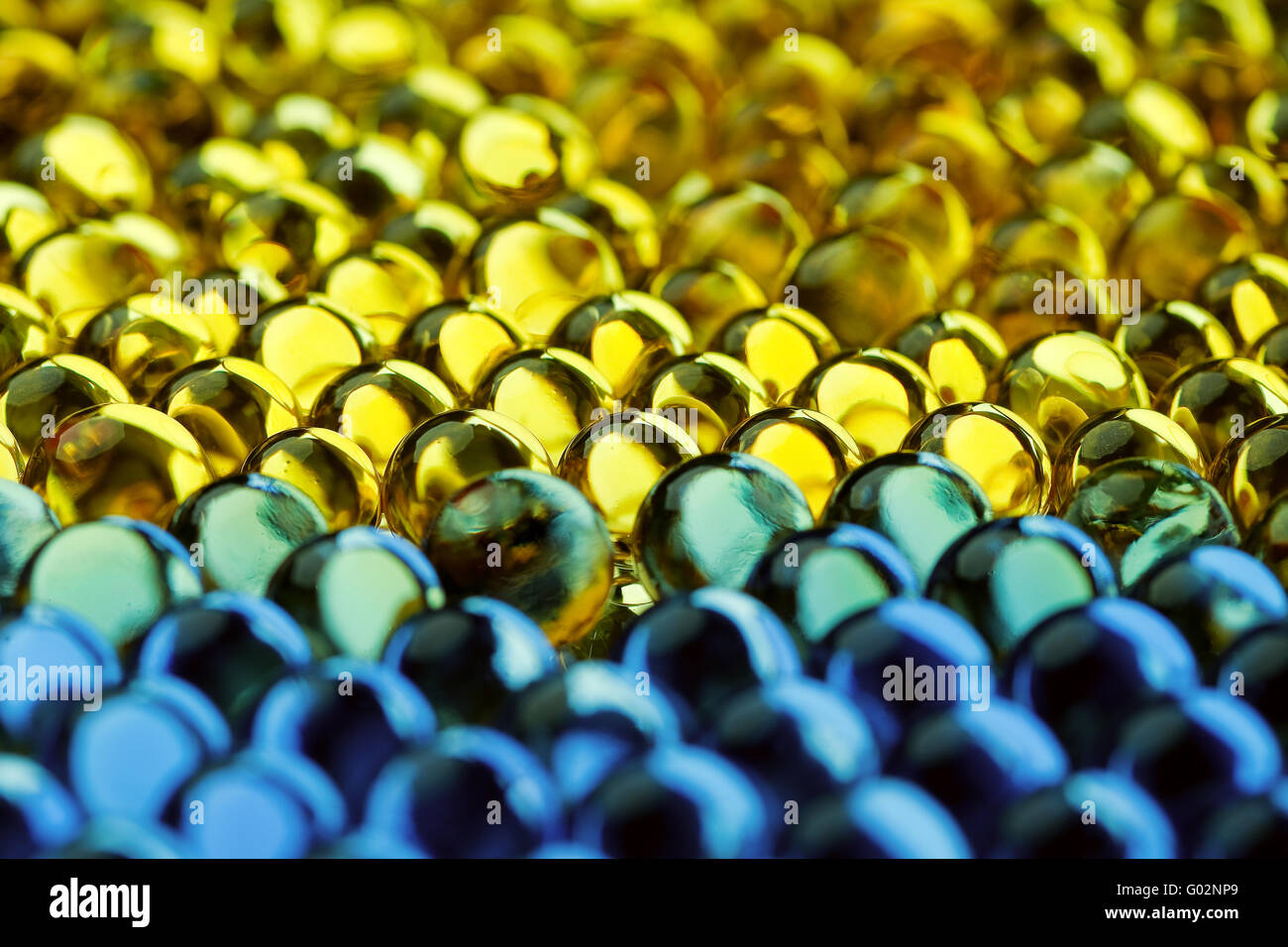 Yellow and blue balls Stock Photo - Alamy