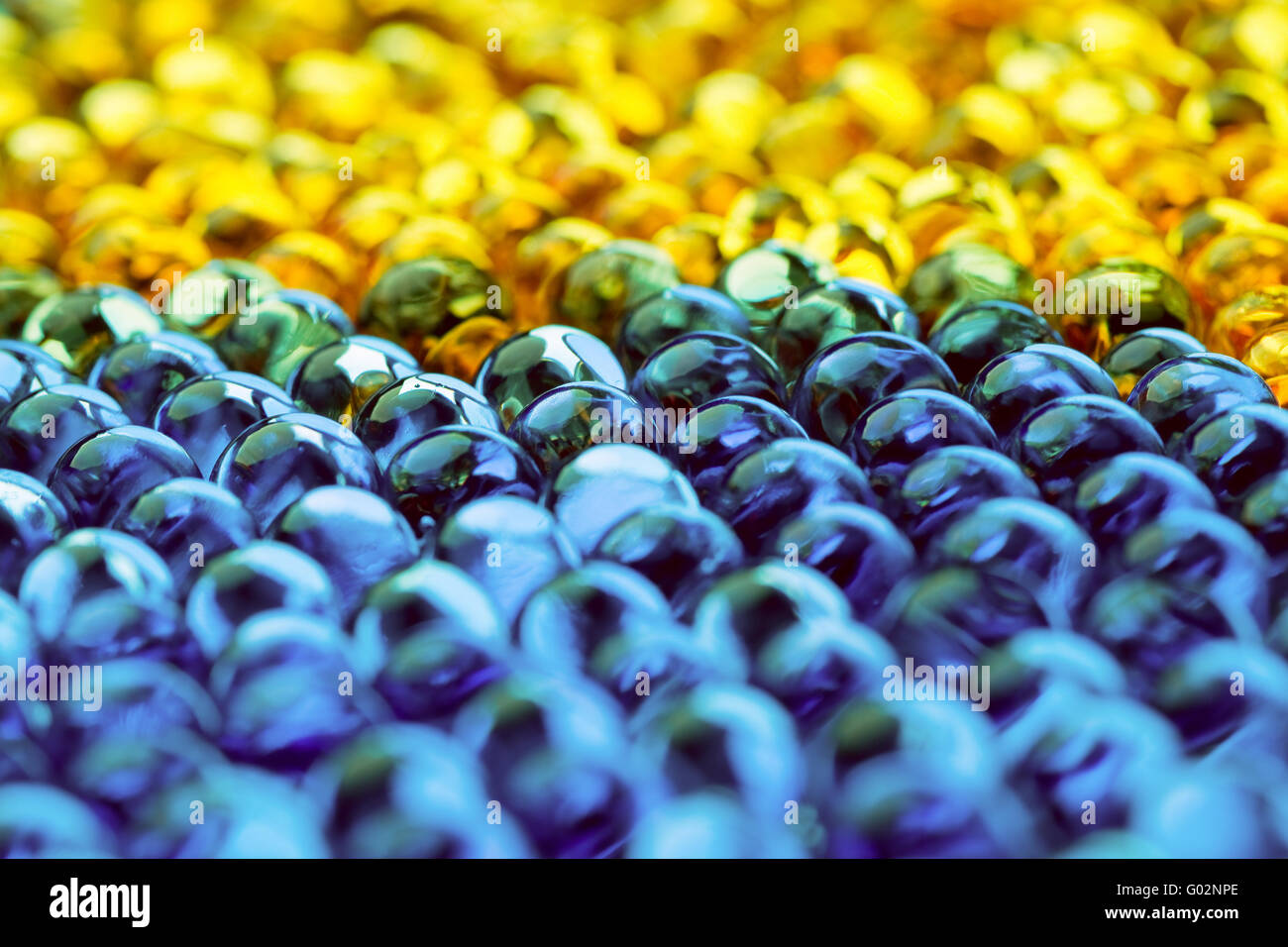 Yellow and blue balls Stock Photo - Alamy