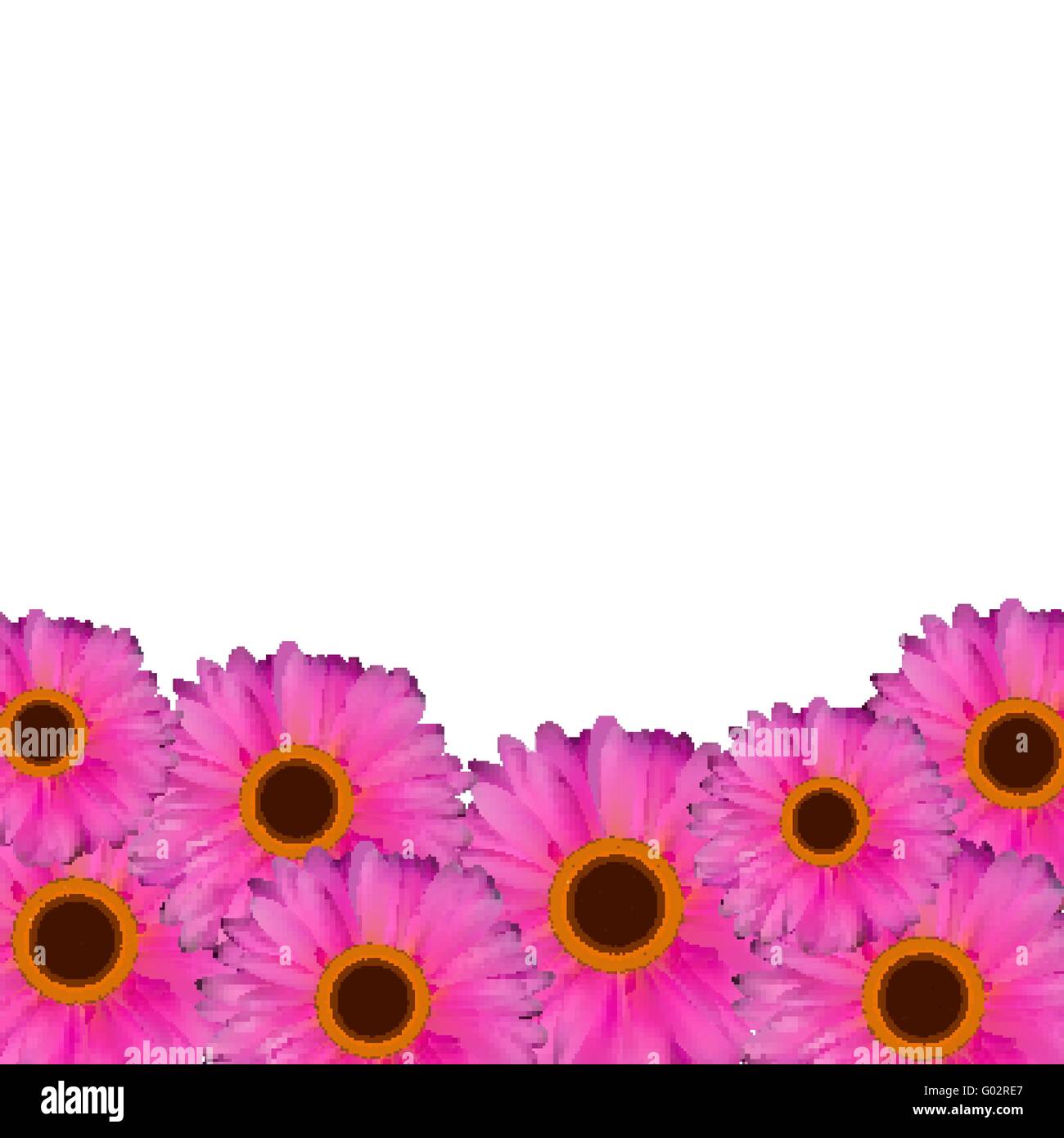 Gerbera Flower Natural Background Vector Illustration Stock Vector ...
