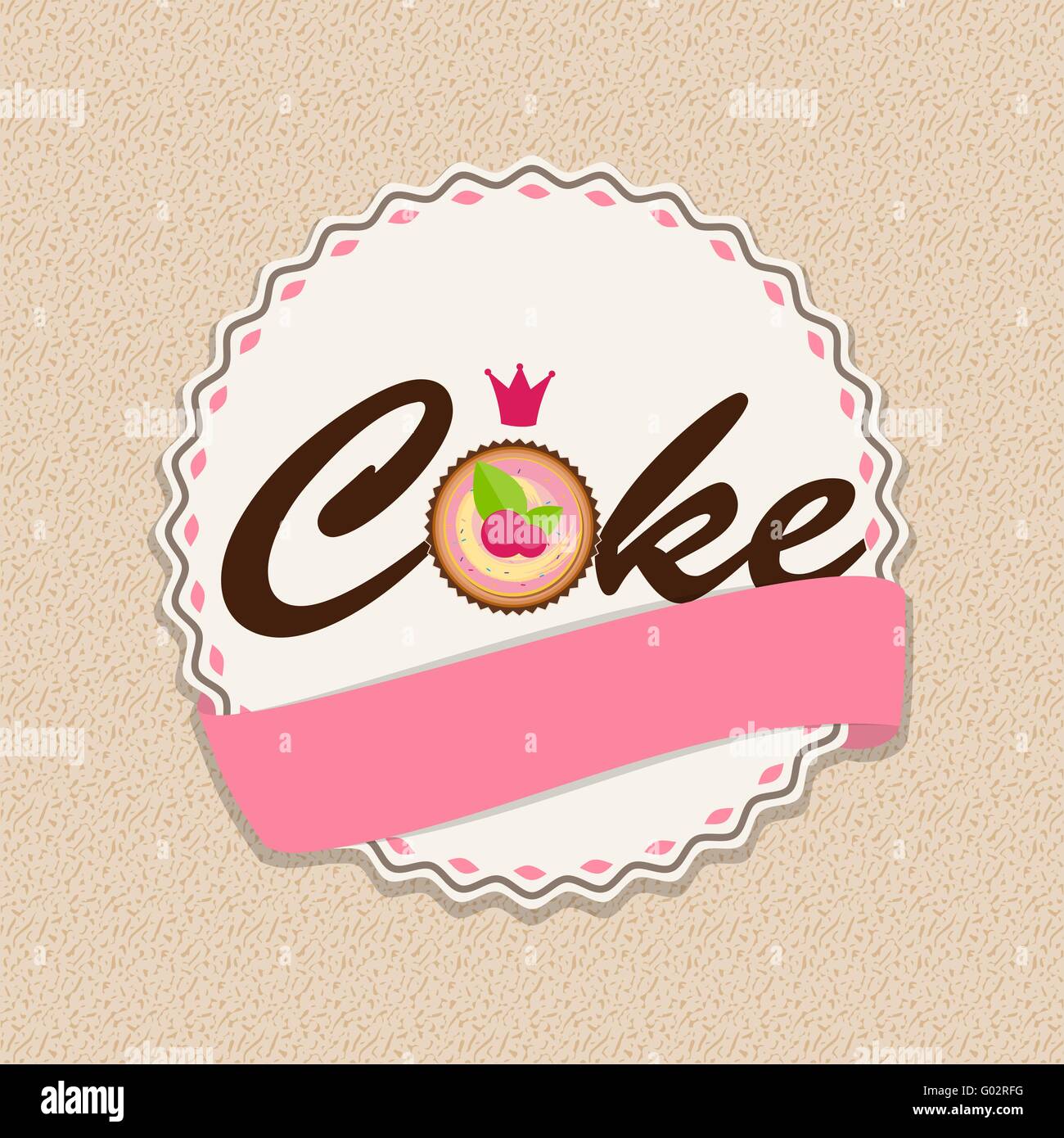 Sweet Cake with Berry Menu Background Vector Illustration Stock Vector ...