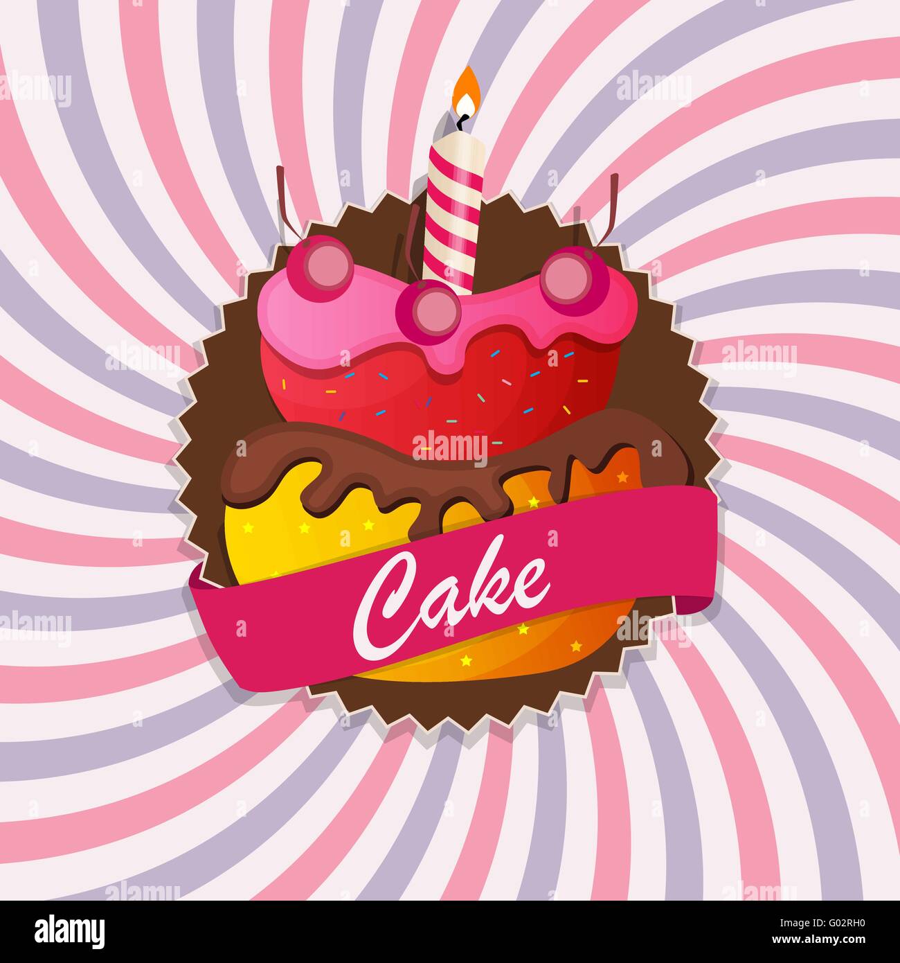 Sweet Cake with Berry Menu Background Vector Illustration Stock Vector ...