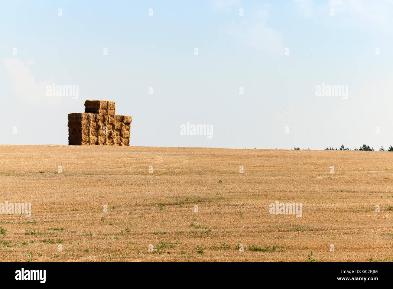 square stack straw Stock Photo - Alamy