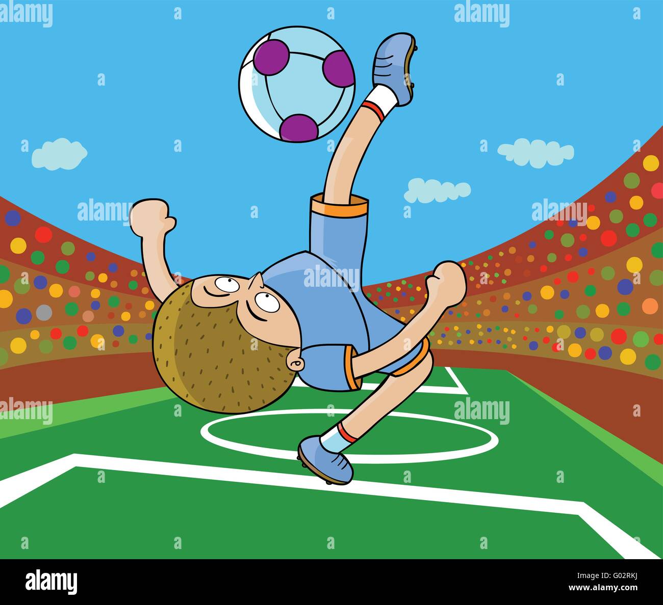 Football player cartoon hi-res stock photography and images - Alamy