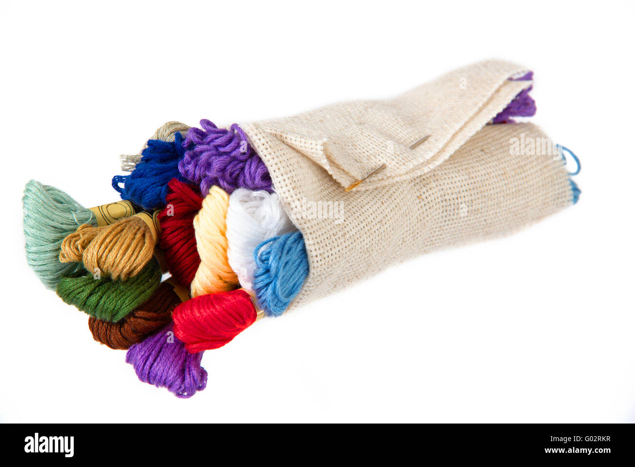 The image of silk threads for embroidery wrapped in an outline ...