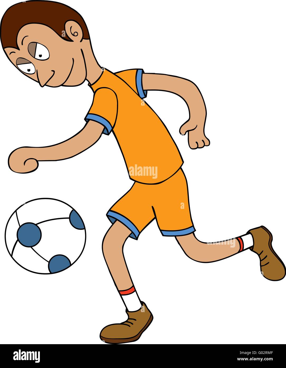 Football Player-moving ball Stock Vector Image & Art - Alamy