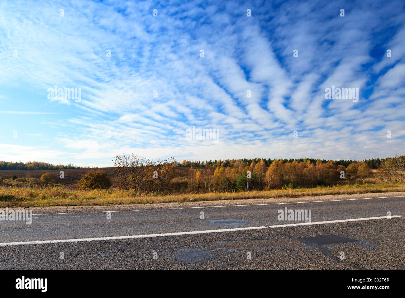 small road, Belarus Stock Photo - Alamy