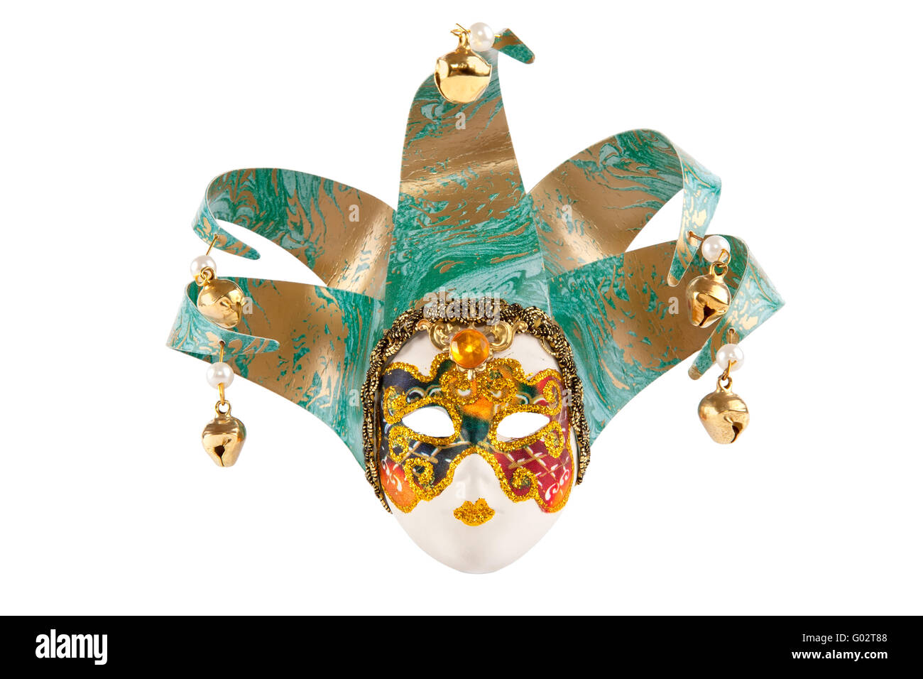 Painted Venice mask isolated on white background Stock Photo - Alamy