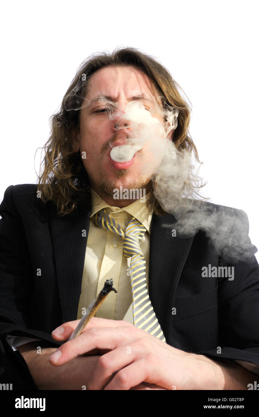 Man smoking weed Stock Photo - Alamy