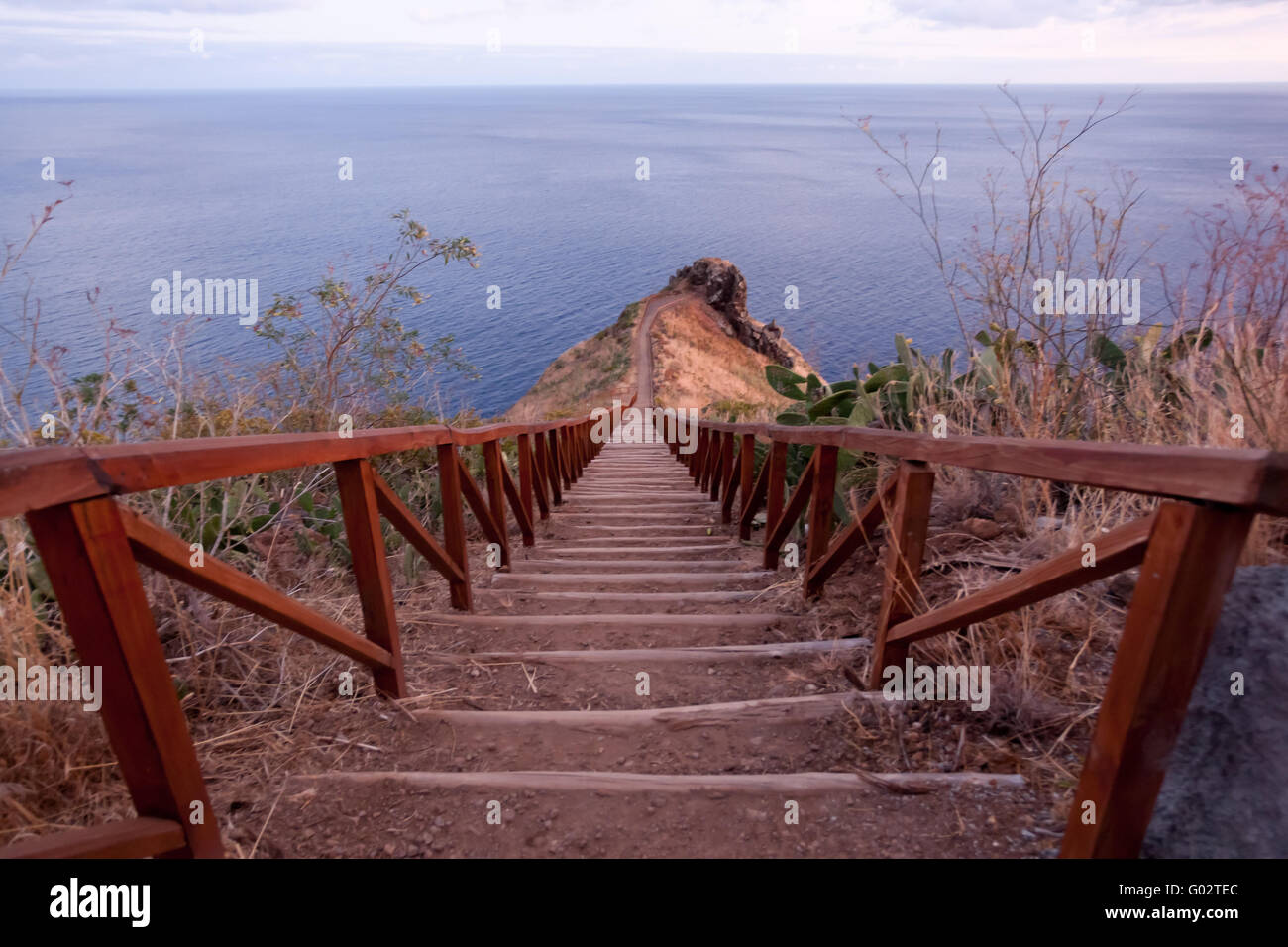 steeply away to a rock Stock Photo - Alamy
