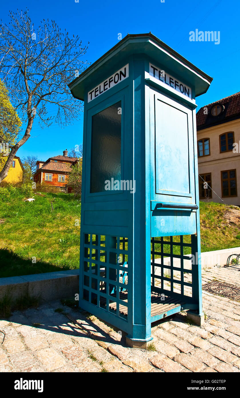 Antique phone booth Stock Photo - Alamy