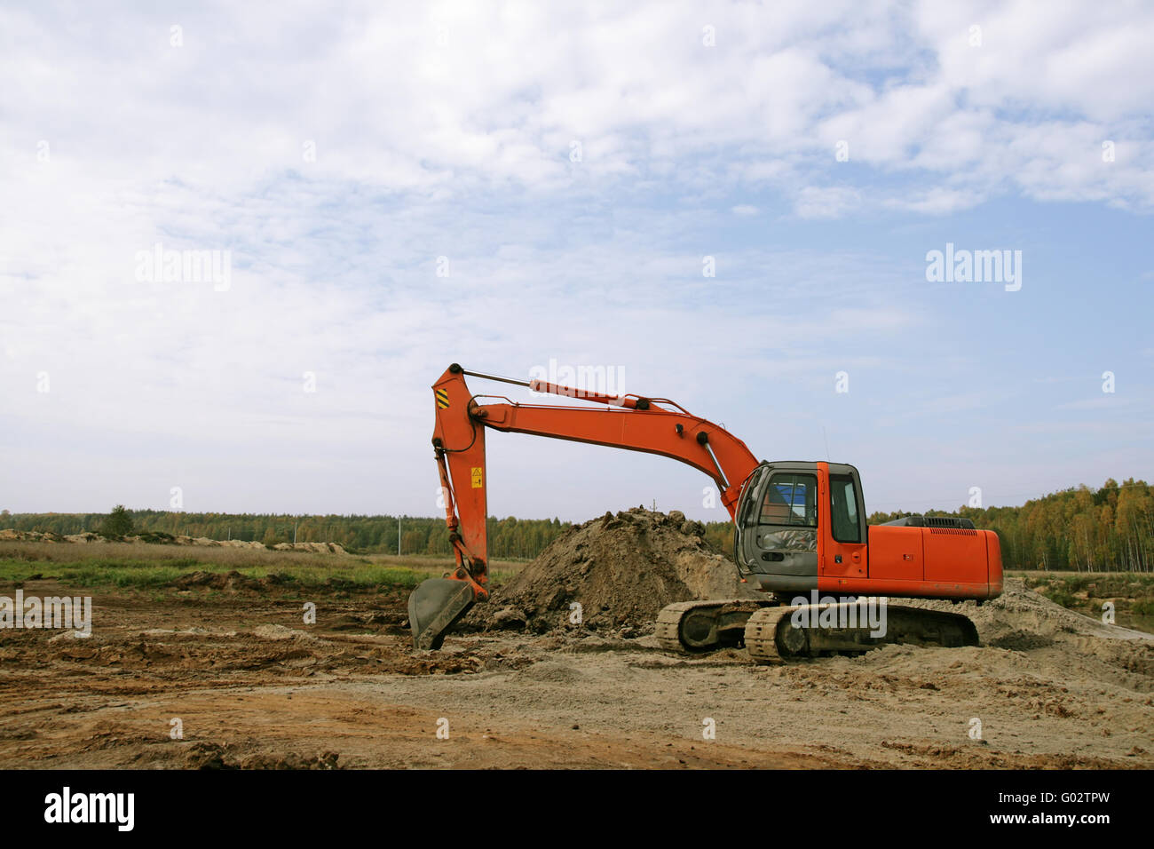 Working track hoe machine hi-res stock photography and images - Alamy