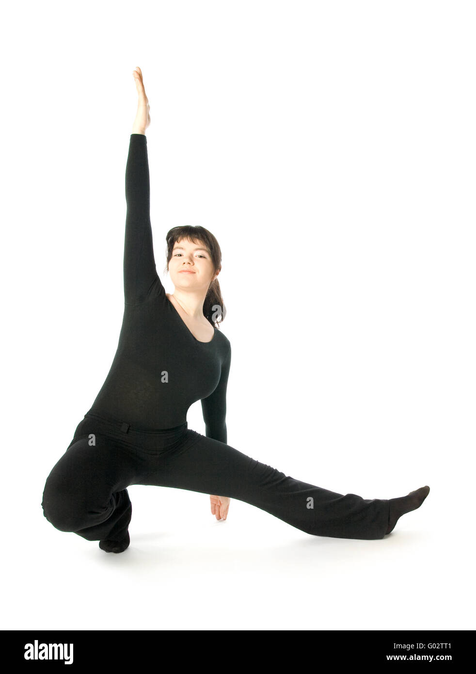 A young woman dancing jazz-modern in a scenic pose Stock Photo - Alamy