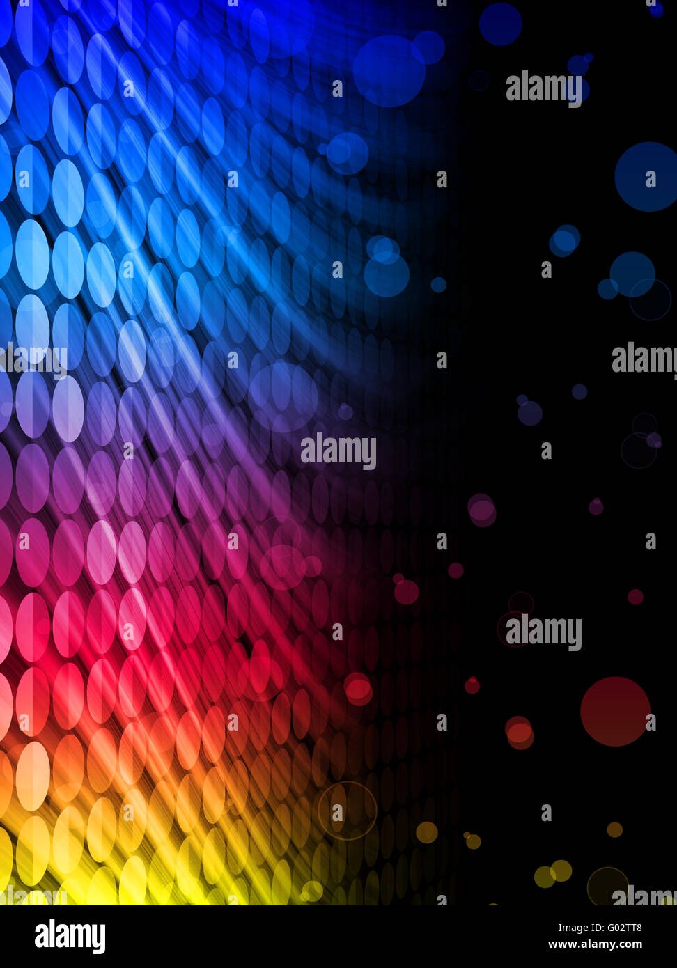 Disco Abstract Colorful Waves on Black Background Stock Photo - Alamy