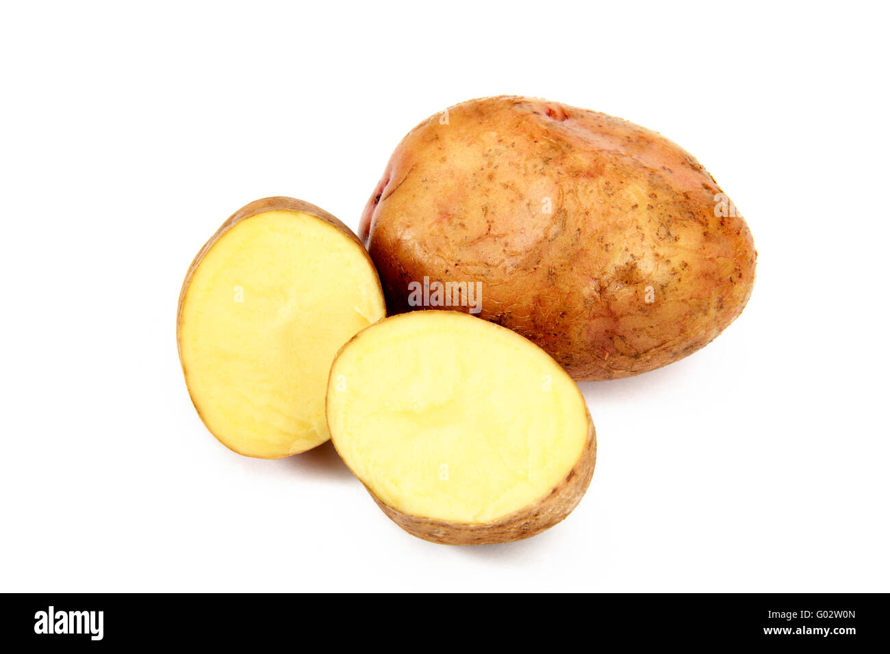 Raw potato tubers, isolated on a white background Stock Photo - Alamy