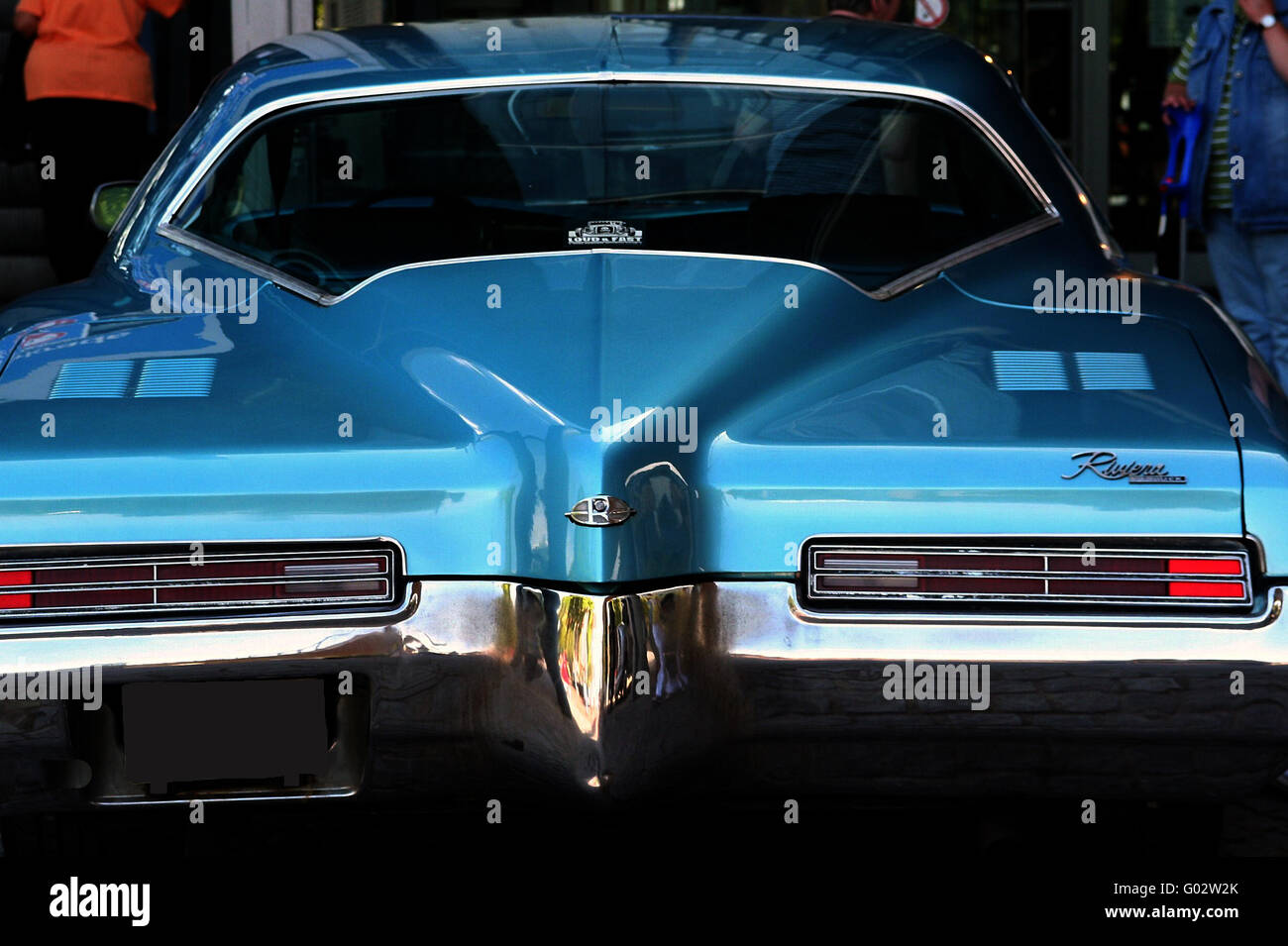 Muscle Car Blue Stock Photo - Alamy
