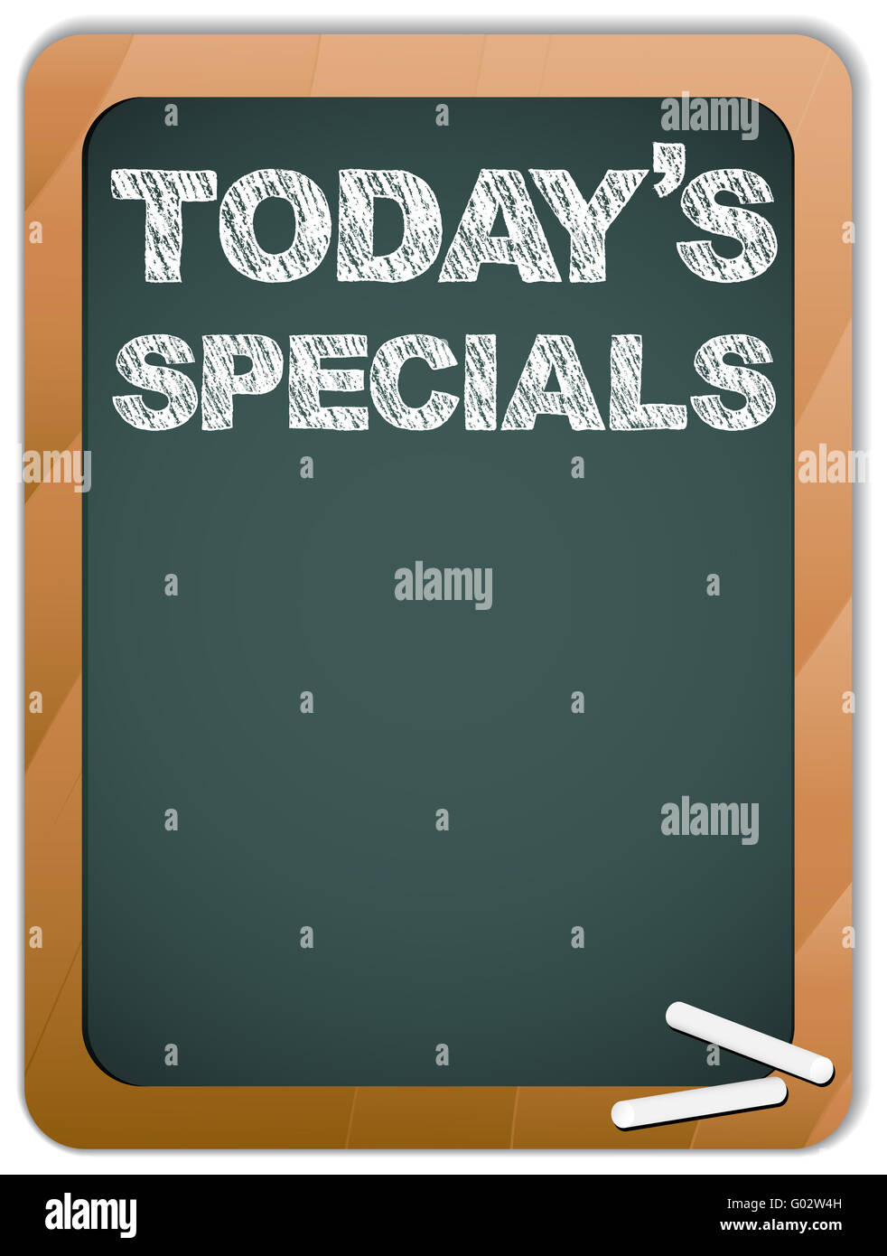 Today specials white chalk menu hi-res stock photography and images - Alamy