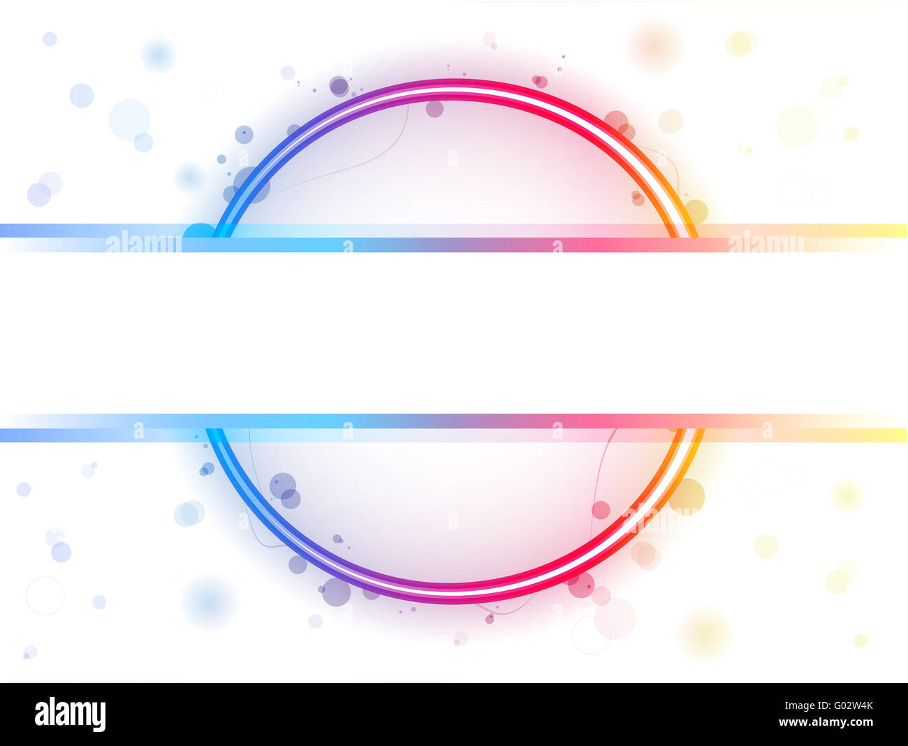 Rainbow Circle Border with Sparkles and Swirls Stock Photo - Alamy