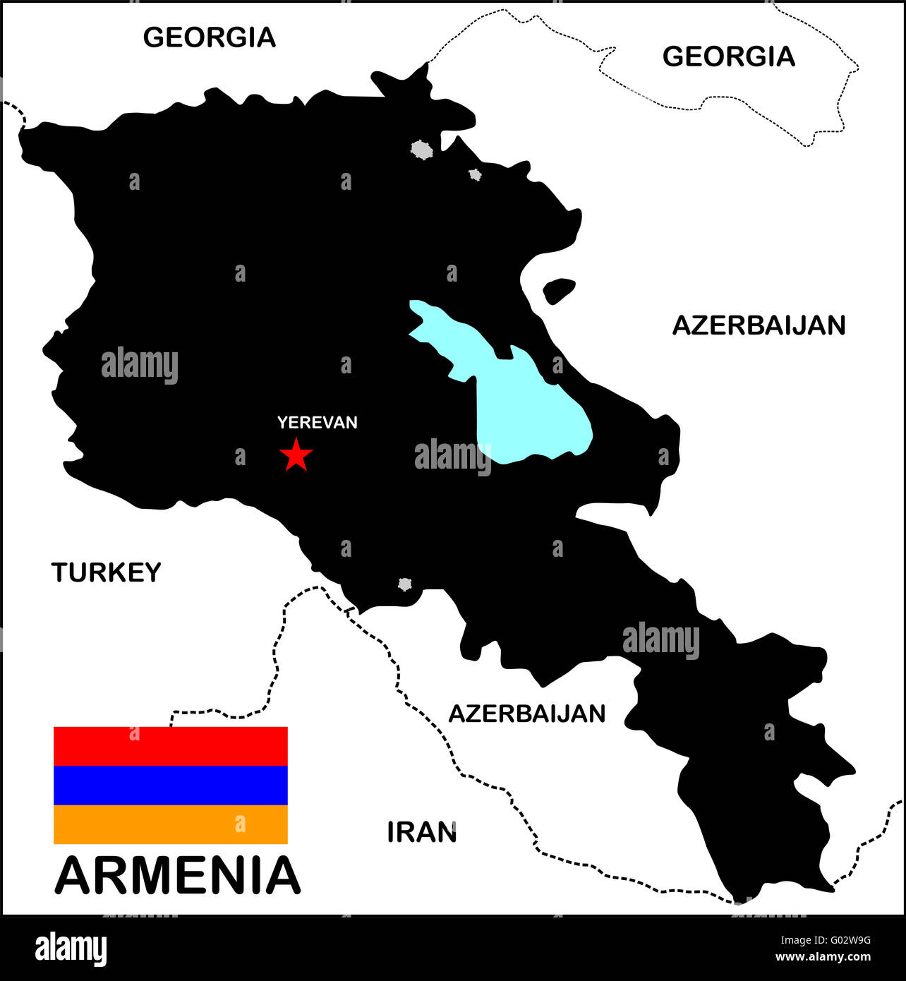Armenia map hi-res stock photography and images - Alamy