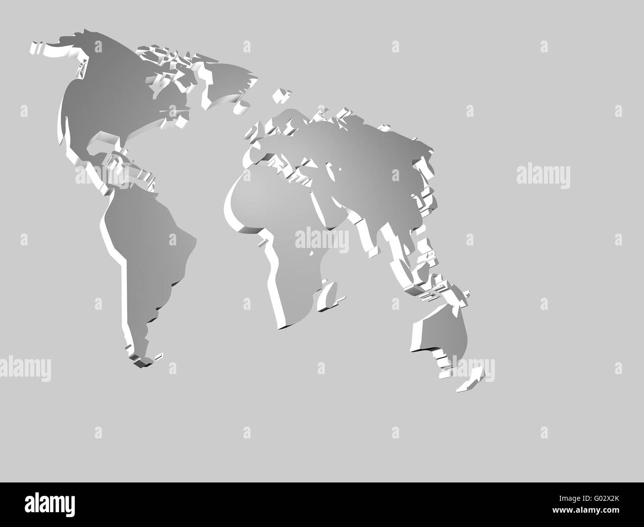 3d map continent Black and White Stock Photos & Images - Alamy