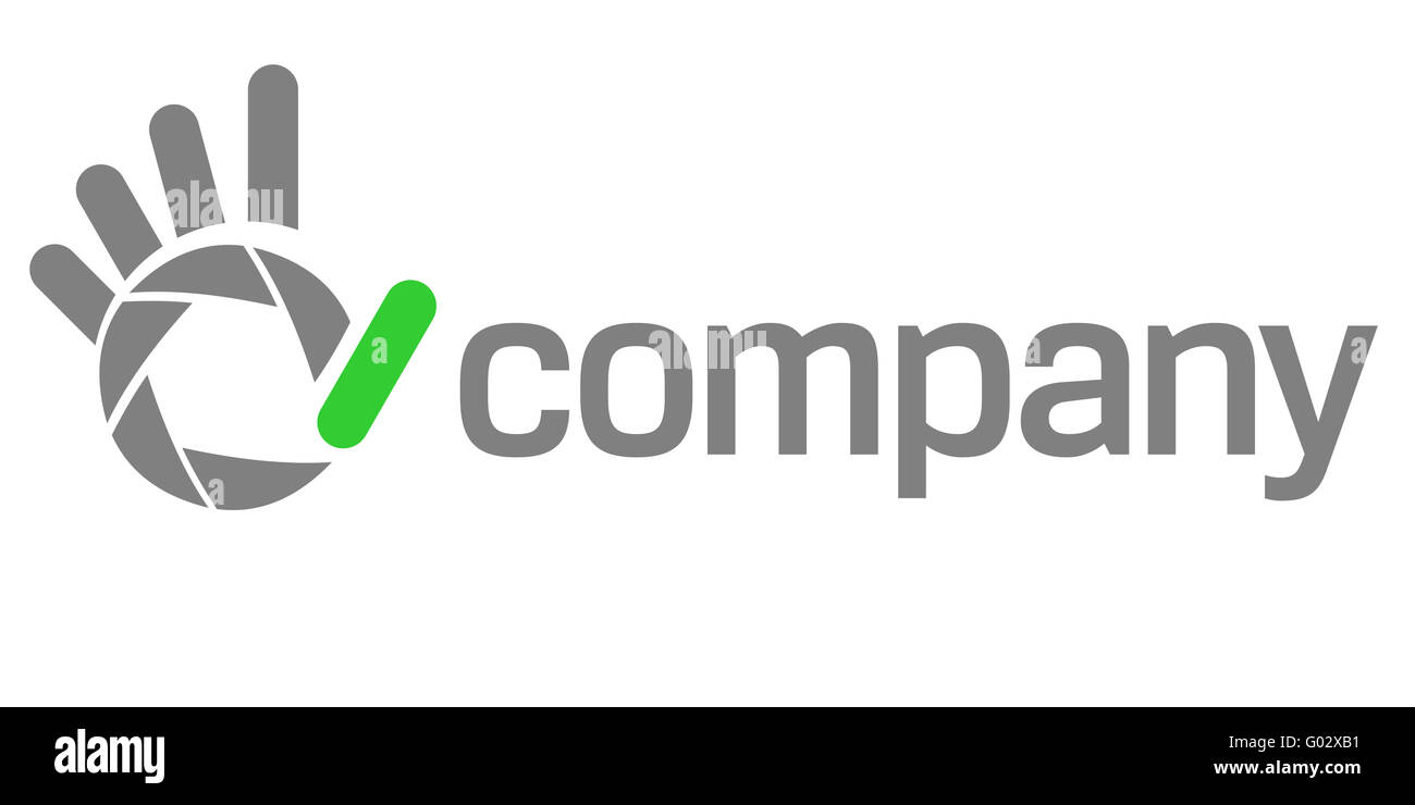 Logo: Shutter hand for photography Stock Photo - Alamy