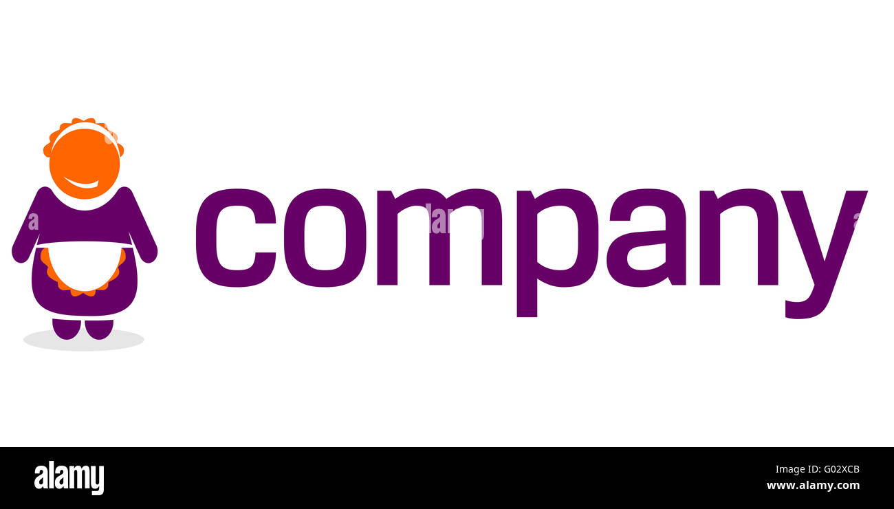 Maid logo for house service company Stock Photo - Alamy