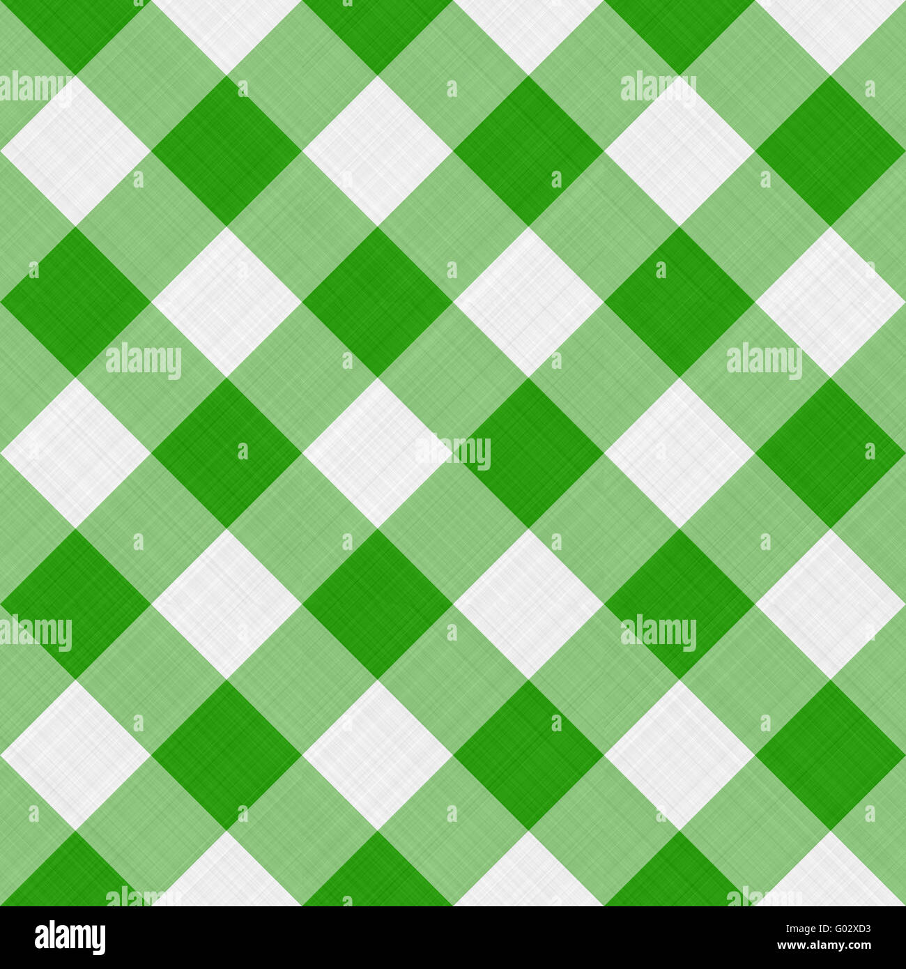 Seamless retro white green square tablecloth hi-res stock photography ...