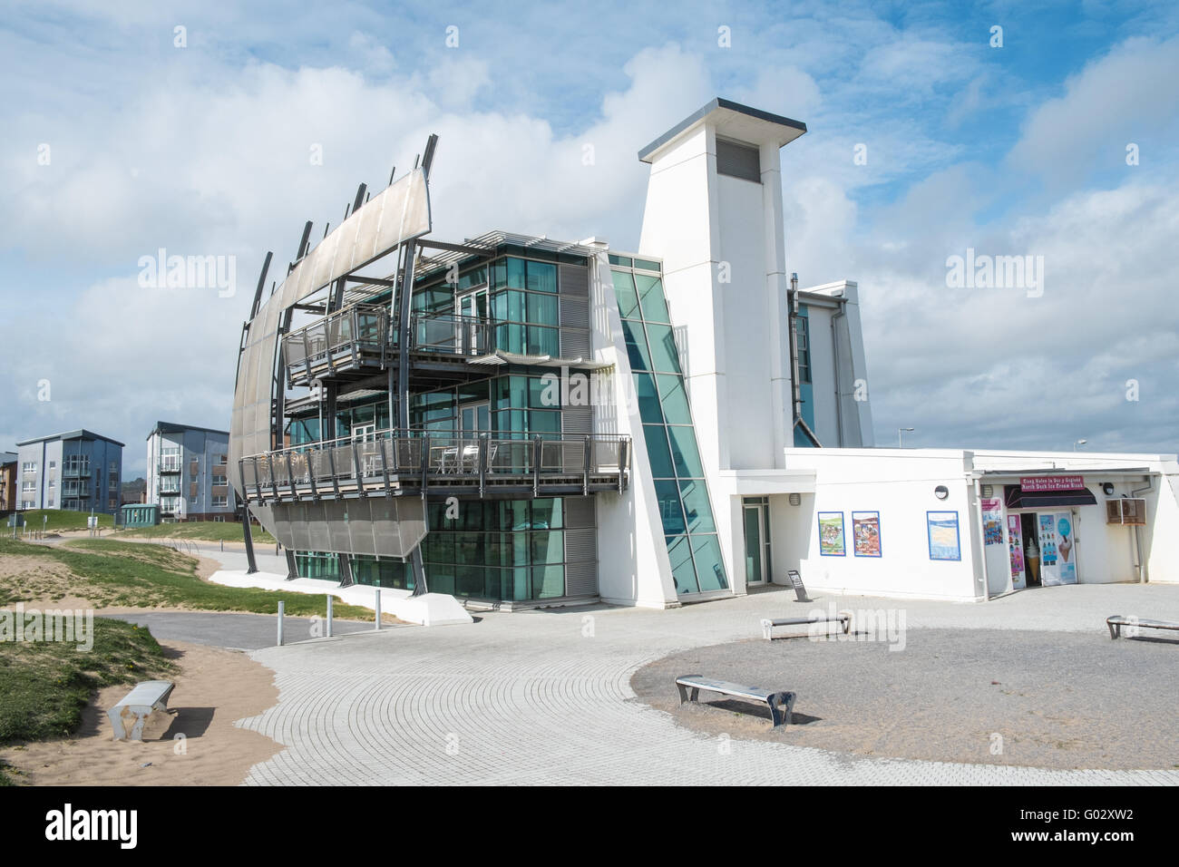 Visitor Centre at Llanelli built for the Millennium Coast Path along ...