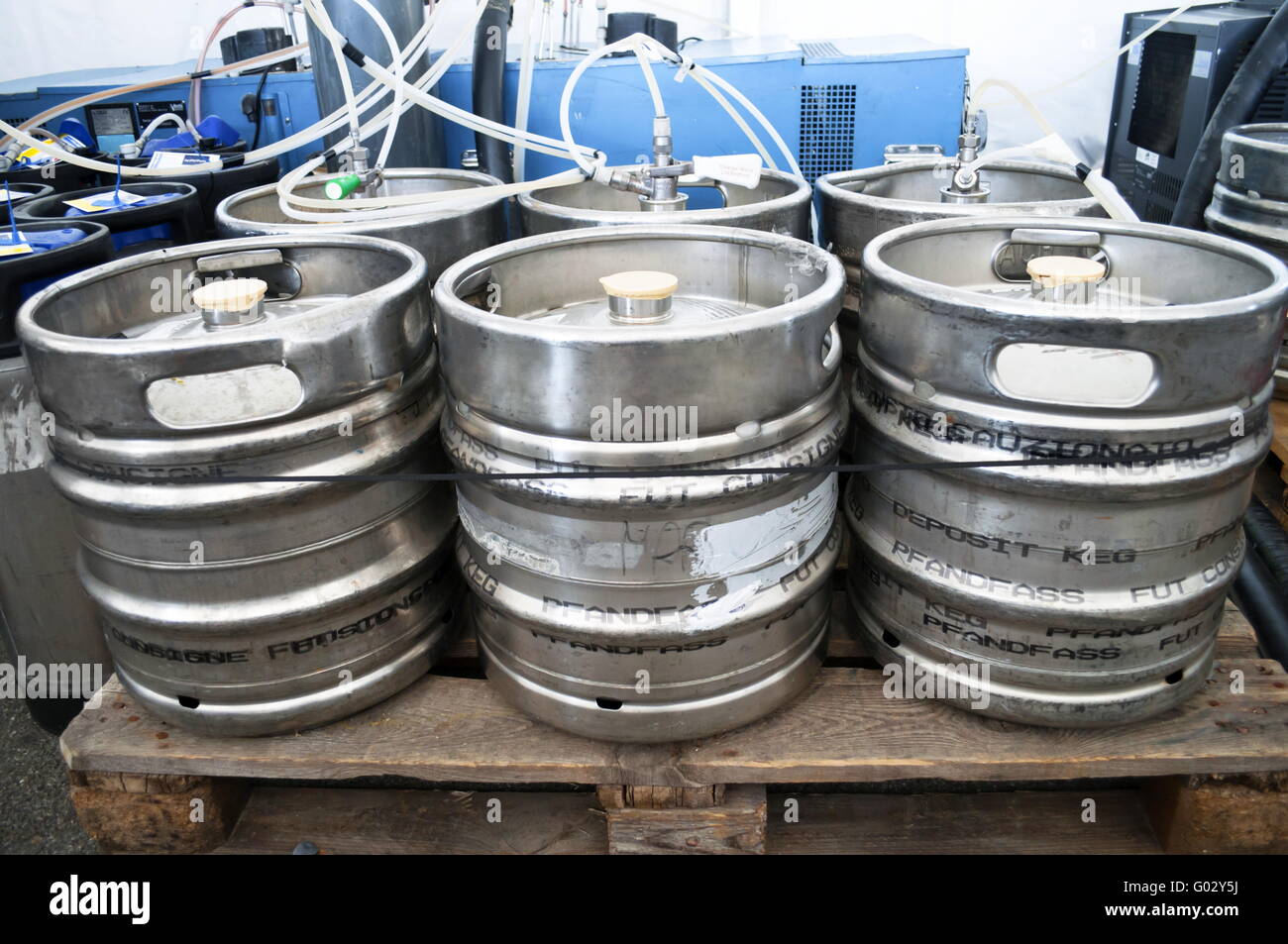 Aluminum beer barrels hi-res stock photography and images - Alamy